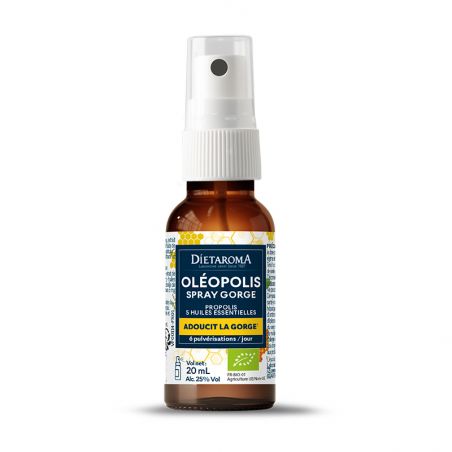 Spray gorge à la propolis et aux huiles essentielles - Dietaroma